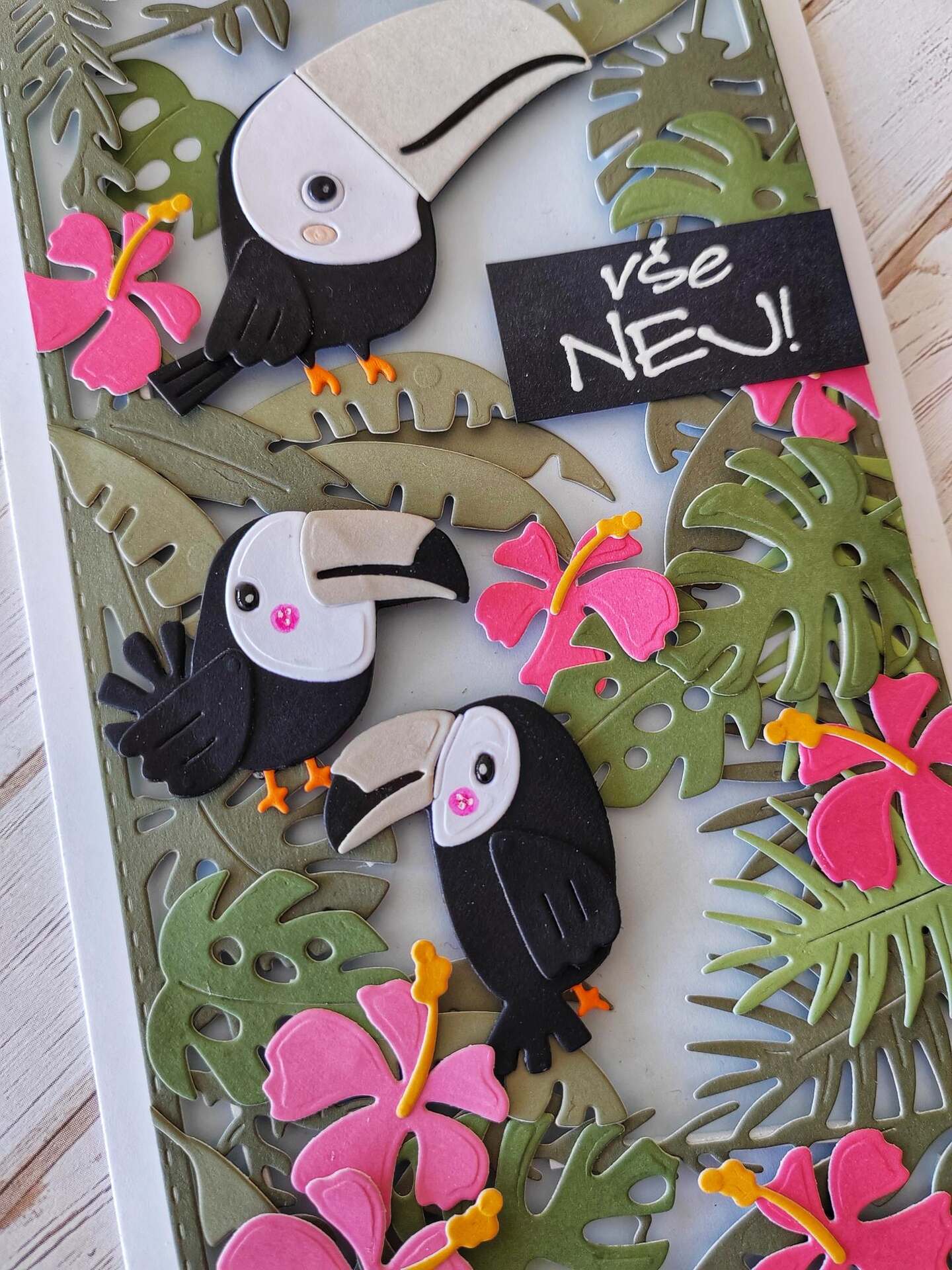 Přání ruční výroba - Tukani - 1 ks | Europack.cz