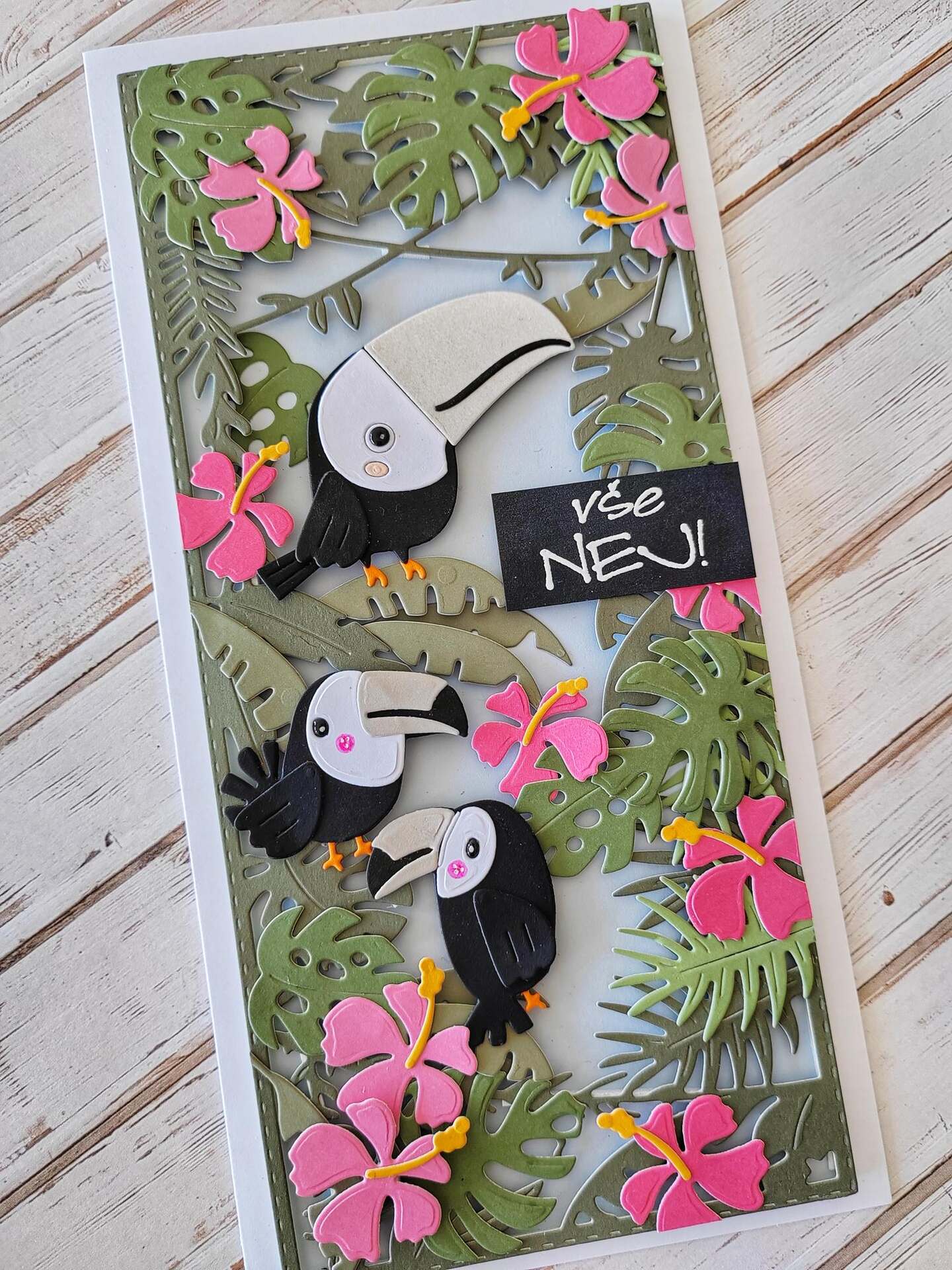 Přání ruční výroba - Tukani - 1 ks | Europack.cz