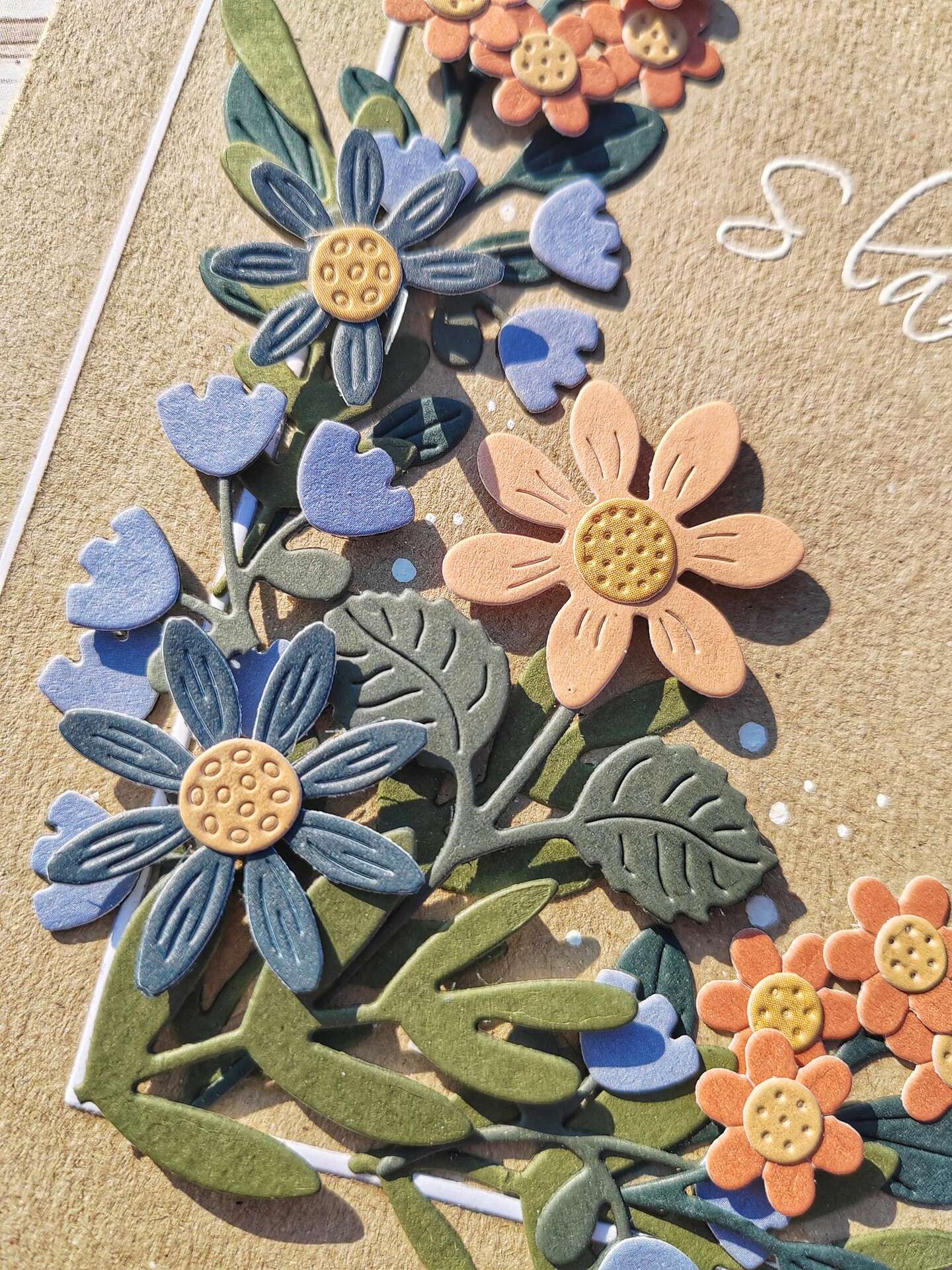 Přání ruční výroba - Pastelové květiny - Craft papír - 1 ks | Europack.cz